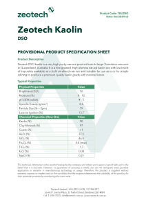 Kaolin - Zeotech Limited